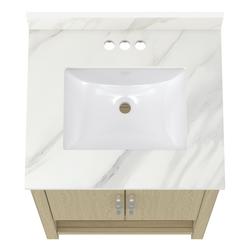 Craft + Main® Abraham 25"W x 22"D Oak Vanity and Calacatta Gold ...