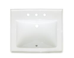Craft + Main® Cavalier 24-1/2"W x 20-1/2"D White Square Bathroom ...