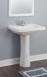 Craft + Main® Cavalier 24-1/2"W x 20-1/2"D White Square Bathroom ...