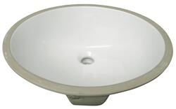 Tuscany® 18-3/8"W x 15-1/8"D White Oval Undermount Bathroom Sink at ...