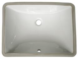 Tuscany® 20-3/8"W x 15-1/8"D White Rectangular Undermount Bathroom Sink ...