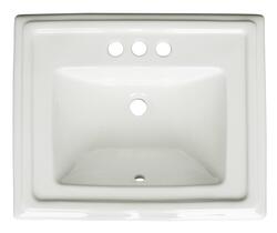 Tuscany® Keiran 22"W x 18-1/4"D White Rectangle Drop-In Bathroom Sink ...