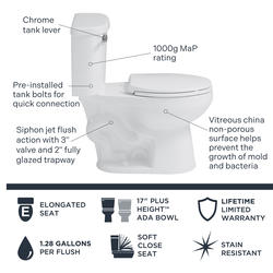 Craft + Main™ Medford™ Flush Guard™ 2-Piece White Plus Height™ Tall ...