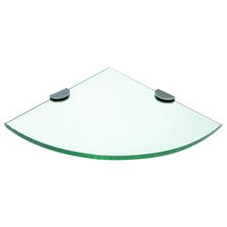 Craft + Main® 10"W x 10"D x 5/8"H Silver Corner Glass Shower Shelf at ...