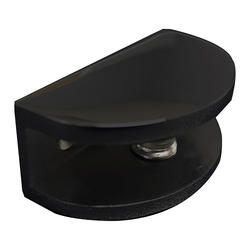 Craft + Main® 10"W x 10"D x 5/8"H Matte Black Corner Glass Shower Shelf ...