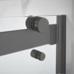 Craft + Main® Lagoon® 43"-47"W x 76"H Gun Metal Gray Semi-Frameless ...