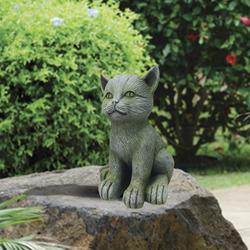 Enchanted Garden® 9-1/2" Resin Cat Garden Statue at Menards®