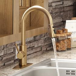 Furuisi® One Handle Pull-Down Gold Kitchen Faucet at Menards®
