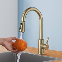 Furuisi® One Handle Pull-Down Gold Kitchen Faucet at Menards®
