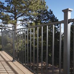 Fortress Fe26 36" x 6' Black Sand Preassembled Level Steel Railing ...