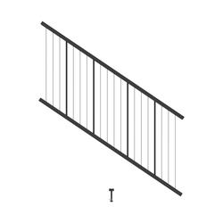 AVANT 36" x 6' Black Sand Aluminum Vertical Cable Stair Panel at Menards®