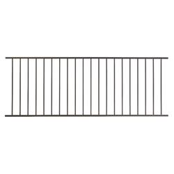 Fortress Fe26 36" x 8' Black Sand Preassembled Level Steel Railing ...