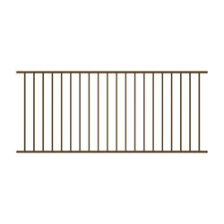 Fortress Fe26 42" x 8' Antique Bronze Preassembled Level Steel Railing ...