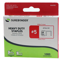 Surebonder® 1/2" Crown x 3/8" Leg Galvanized Heavy Duty Staples - 1,000 ...
