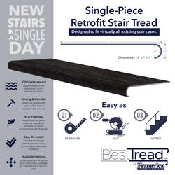 Framerica® 48" Raven Oak Round Nose Retro Tread at Menards®