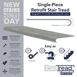 Framerica® 48" Fossil Round Nose Retro Tread at Menards®