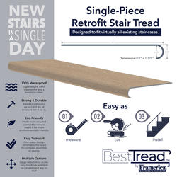 Frameria® 48" Bisque Round Nose Retro Tread at Menards®