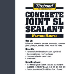 Titebond® WeatherMaster™ Gray Concrete Joint Sealant - 10.1 oz. at Menards®