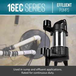 Little Giant 1 HP Stainless Steel Sump Pump at Menards®