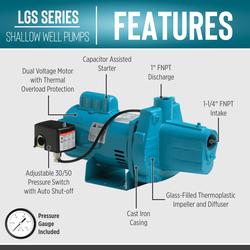Little Giant® 1 HP Shallow Well Jet Pump at Menards®