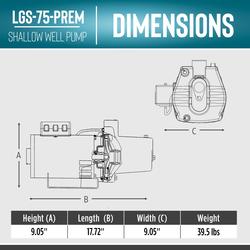 Little Giant® 1 HP Shallow Well Jet Pump at Menards®