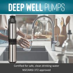 Little Giant® 3/4 HP 4" Deep Well Submersible Pump, 3-Wire, 230V at ...