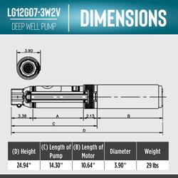 Little Giant® 3/4 HP 4" Deep Well Submersible Pump, 3-Wire, 230V at ...