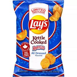 Lay's® Kettle Cooked All Dressed Ruffles Potato Chips - 8 oz at Menards®