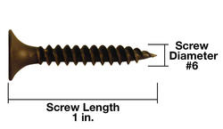 Grip Fast® #6 x 1" Phillips Drive Fine Thread Drywall Screw - 5 lb. Box ...