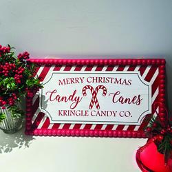 Enchanted Forest® 18-3/4" MDF "Kringle Candy Co." Christmas Wall Sign ...