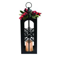 Enchanted Forest® 17" LED Black Snowflake Lantern at Menards®