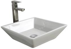 Tuscany® Aria 16-3/16"W White Square Vessel Sink at Menards®