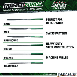Masterforce® Needle File Set - 6 Piece at Menards®