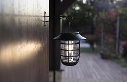 Patriot Lighting® Eydis Black Solar Powered LED Outdoor Wall Light - 2 ...