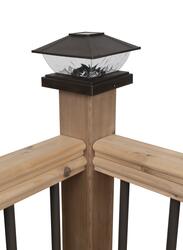 Patriot Lighting® Solar Integrated LED Lakota Bronze Post Cap Landscape ...