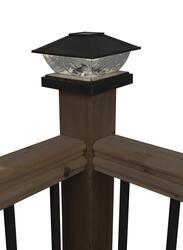 Patriot Lighting® Solar Integrated LED Lakota Bronze Post Cap Landscape ...