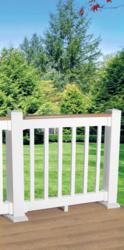 Fypon® QuickRail® Plus 36" x 6' White Rectangle Straight Rail Kit with ...