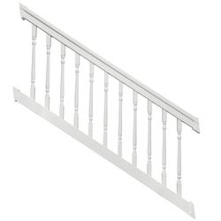 Fypon® QuickRail® Premium 36" x 6' White Stair Rail Kit with Colonial ...
