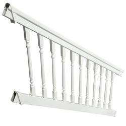 Fypon® QuickRail® Premium 36" x 6' White Stair Rail Kit with Colonial ...