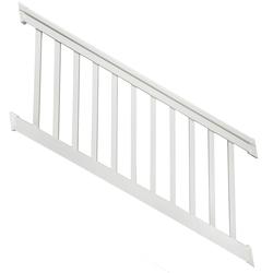 Fypon® QuickRail® Premium 36" x 72" White Stair Rail Kit with Square ...