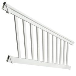 Fypon® QuickRail® Premium 42" x 6' White Stair Rail Kit with Square ...