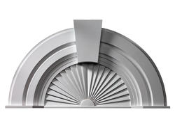 Fypon® 30-1/16"H x 56"W Polyurethane Decorative Arch with Sunburst ...