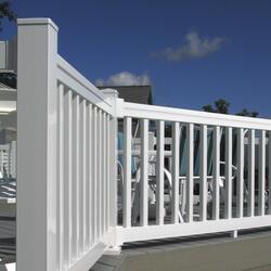 Fypon® QuickRail® Premium 4 x 4 x 38" White Square Complete Deck Post ...