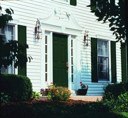 Fypon® 93-1/4"W x 29-1/2"H Primed Polyurethane Rams Head Pediment at ...