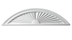 Fypon® 48"W x 13"H Primed Polyurethane Segment Sunburst Pediment at ...