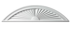 Fypon® 67-5/8"W x 14"H Primed Polyurethane Segment Sunburst Pediment at ...