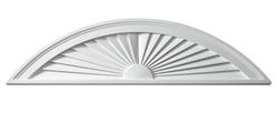 Fypon® 72"W x 14"H Primed Polyurethane Segment Sunburst Pediment at ...