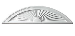 Fypon® 76"W x 15"H Primed Polyurethane Segment Sunburst Pediment at ...