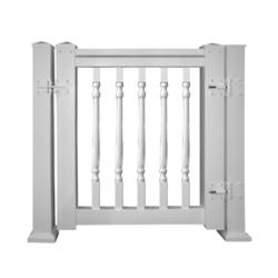 Fypon® QuickRail® Premium 34 x 36 White Gate Kit with Colonial Spindles ...