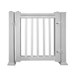 Fypon® QuickRail® Premium 34 x 36 White Gate Kit with Square Spindles ...